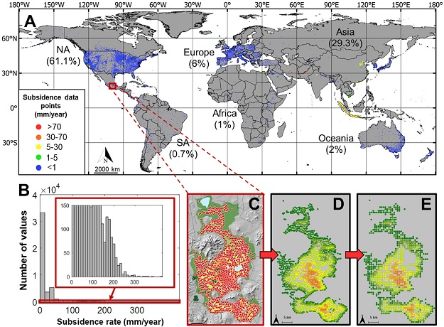 New map shows global land subsidence rates - Spatial Source
